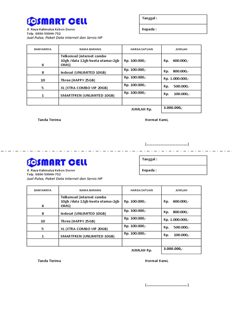Format Nota | PDF | Komputer