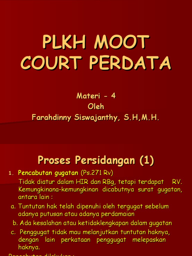 Materi - 4 Proses Persidangan | PDF