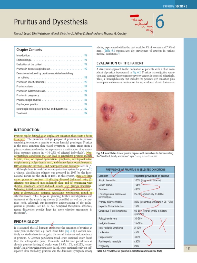 Approach To Patients With Pruritus | PDF | Dermatitis | Dermatology