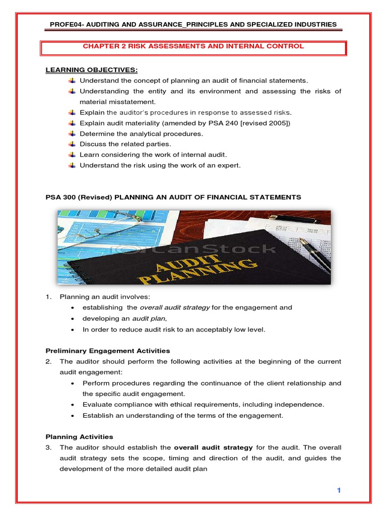 Chapter 2 Risk Assessments and Internal Control | PDF | Internal ...