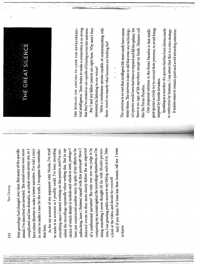 The Great Silence - Ted Chiang | PDF