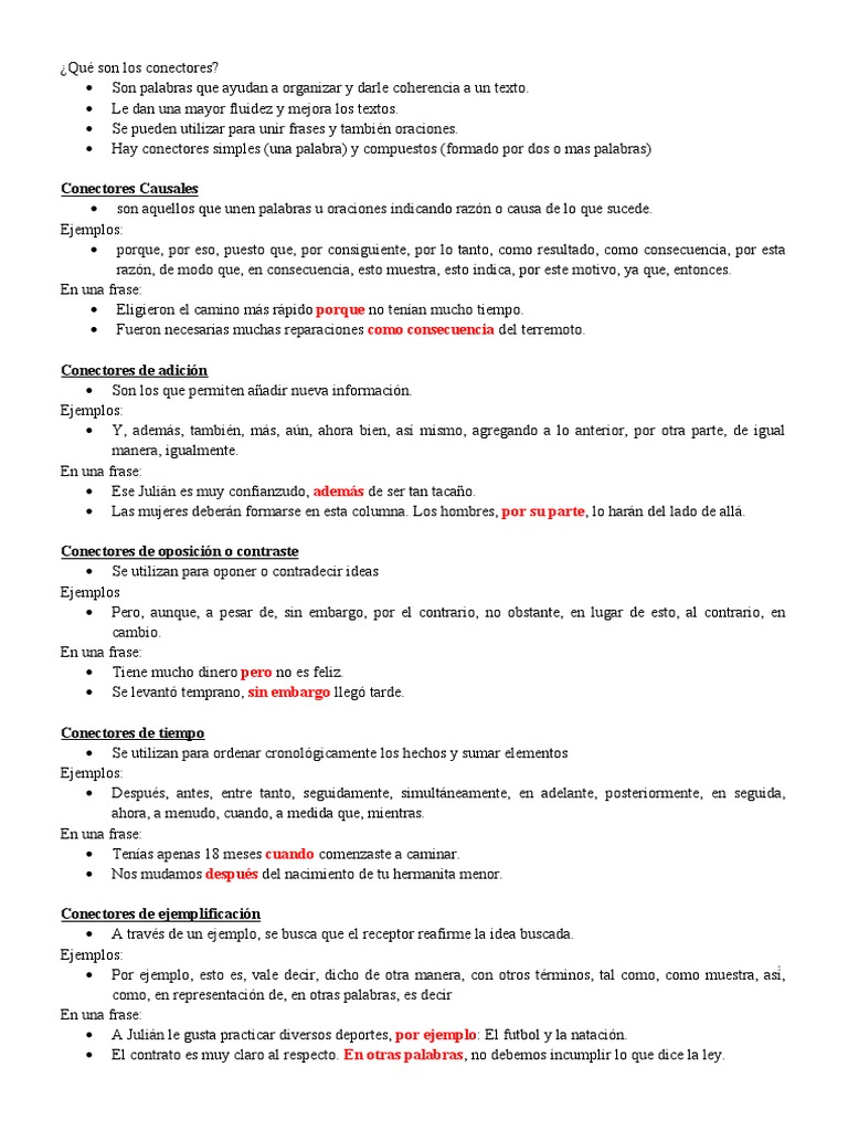 001 Qué Son Los Conectores | PDF | Science | Ciencia (general)