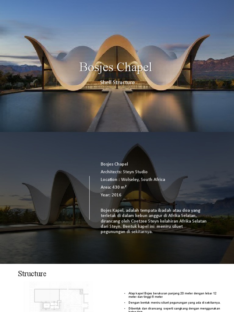 Struktur dan Desain Bosjes Chapel | PDF