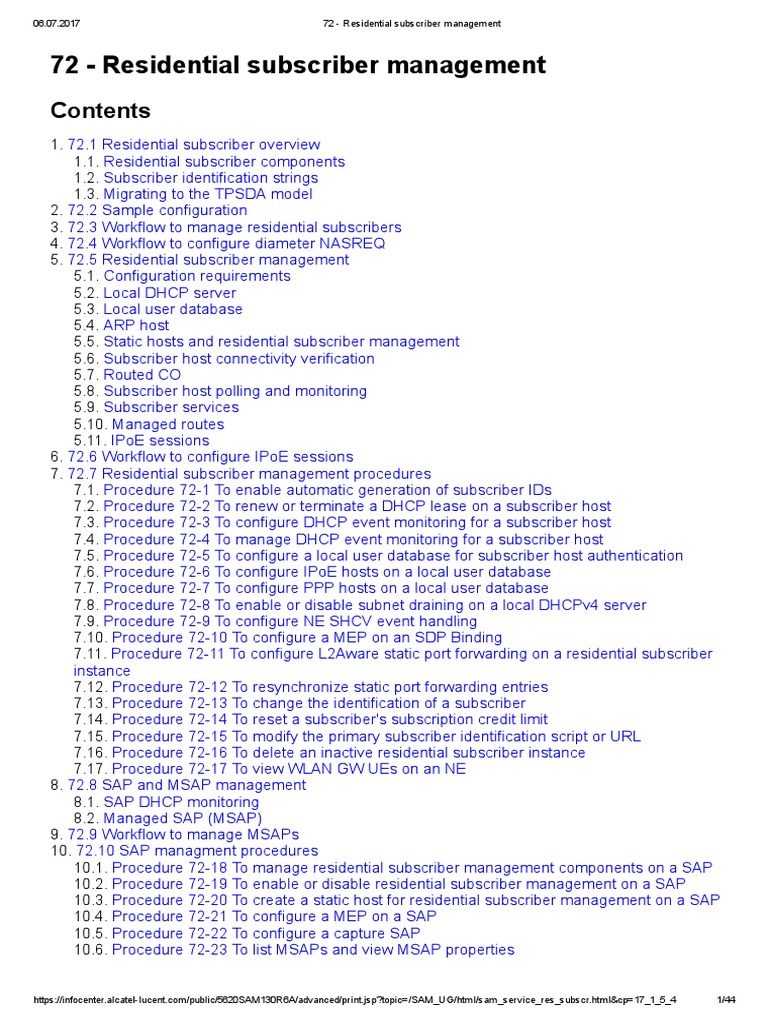 Residential Subscriber Management Guide | PDF | Ip Address | Computer ...