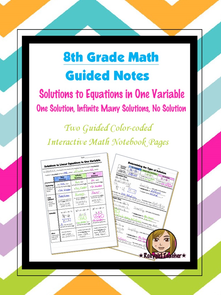 Tues - Opening - Math Guided Interactive Math Notebook Page Solutions ...