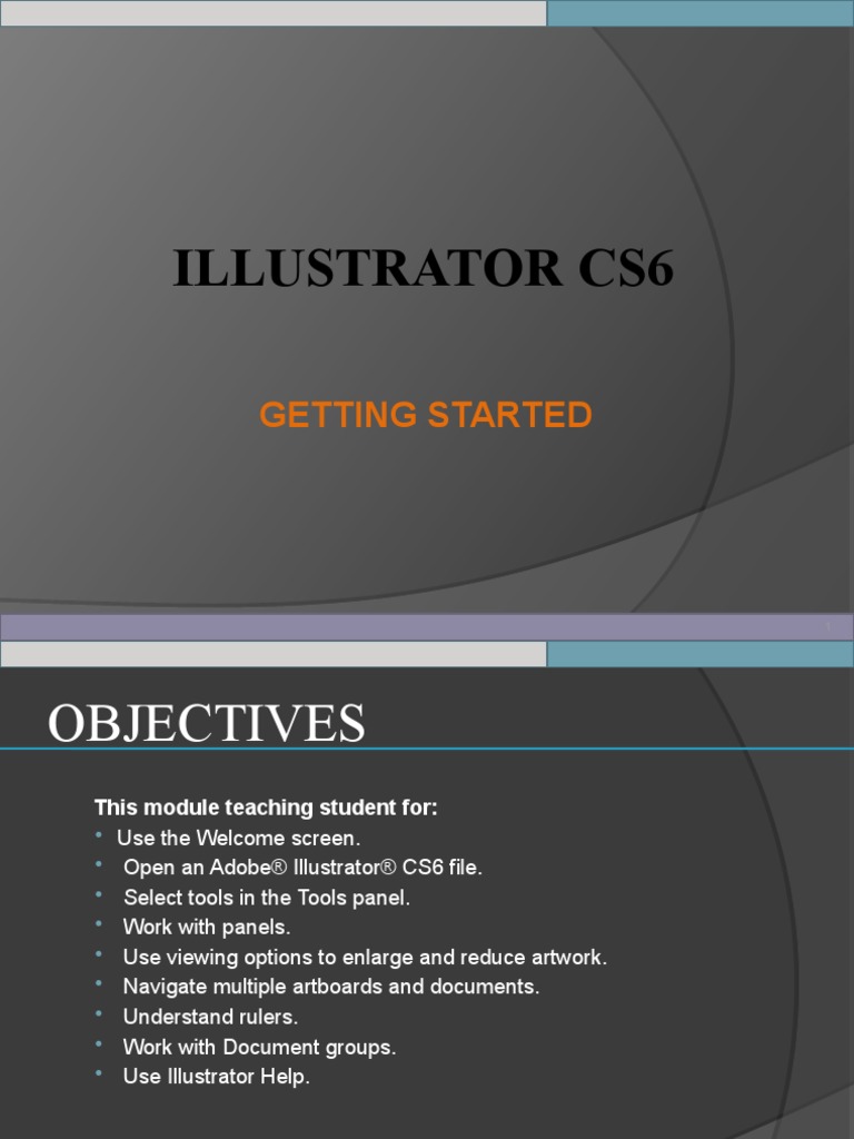 Illustrator Cs6: Getting Started | PDF | Operating System Families ...