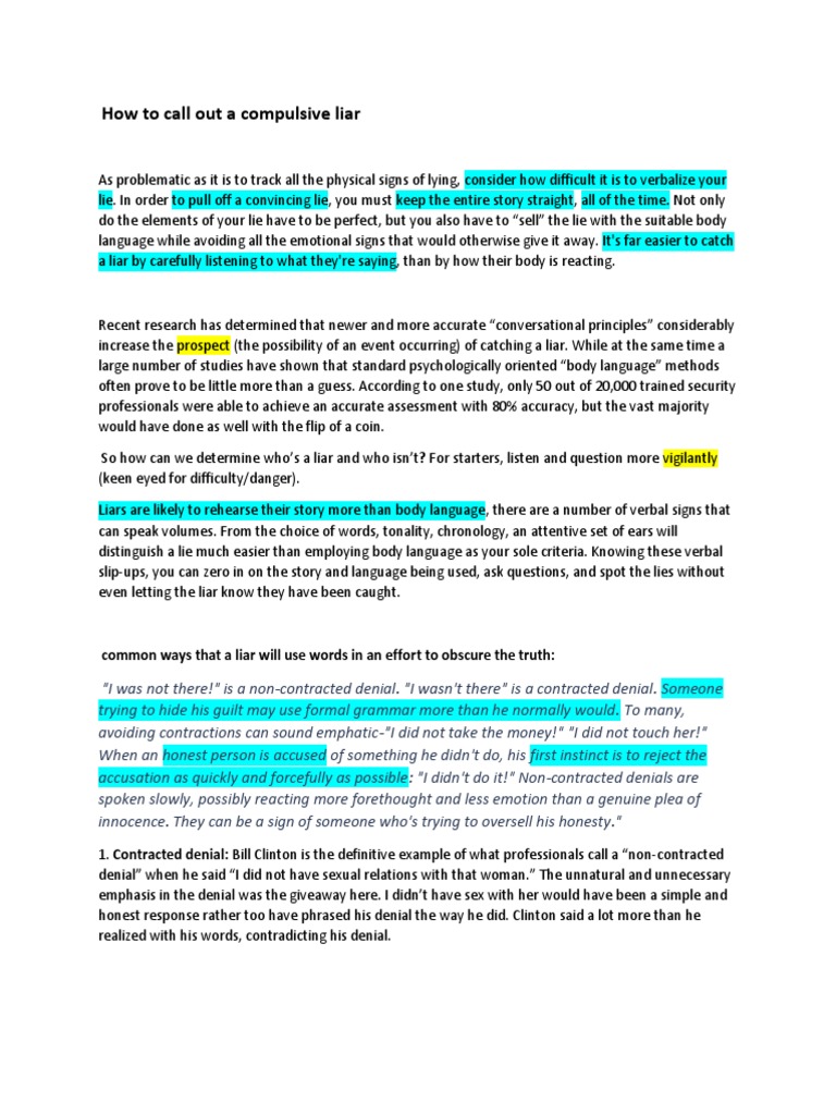 How To | PDF | Deception | Body Language