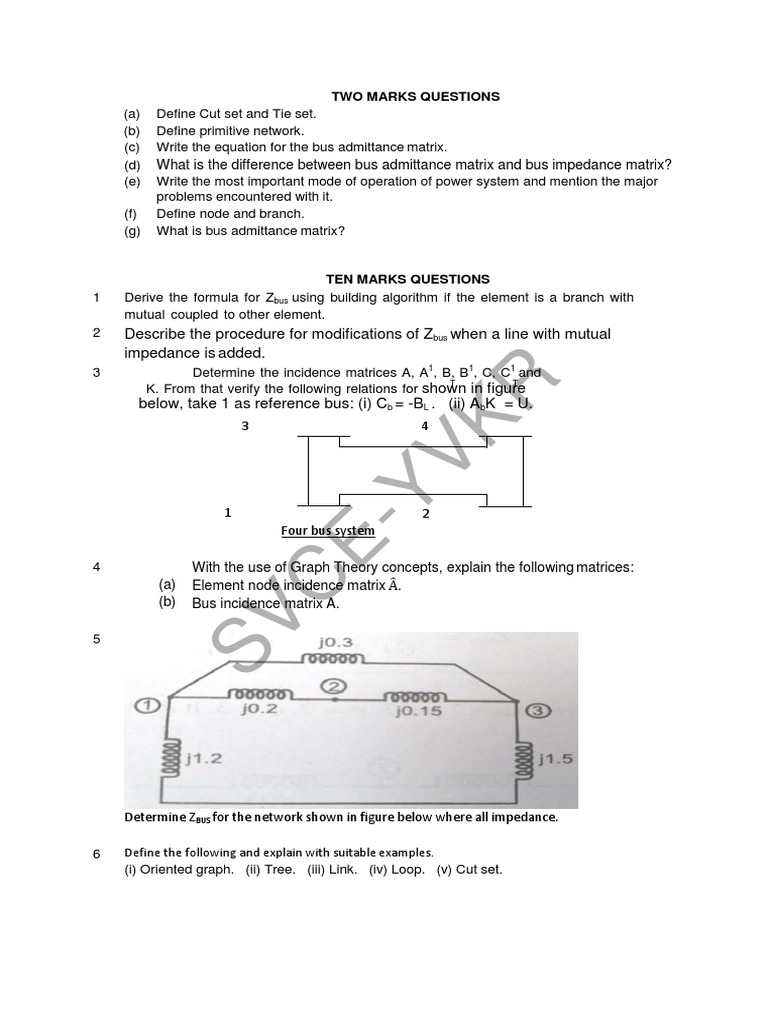 Psa Unitwise Important Questions | PDF | Steady State | Matrix (Mathematics)