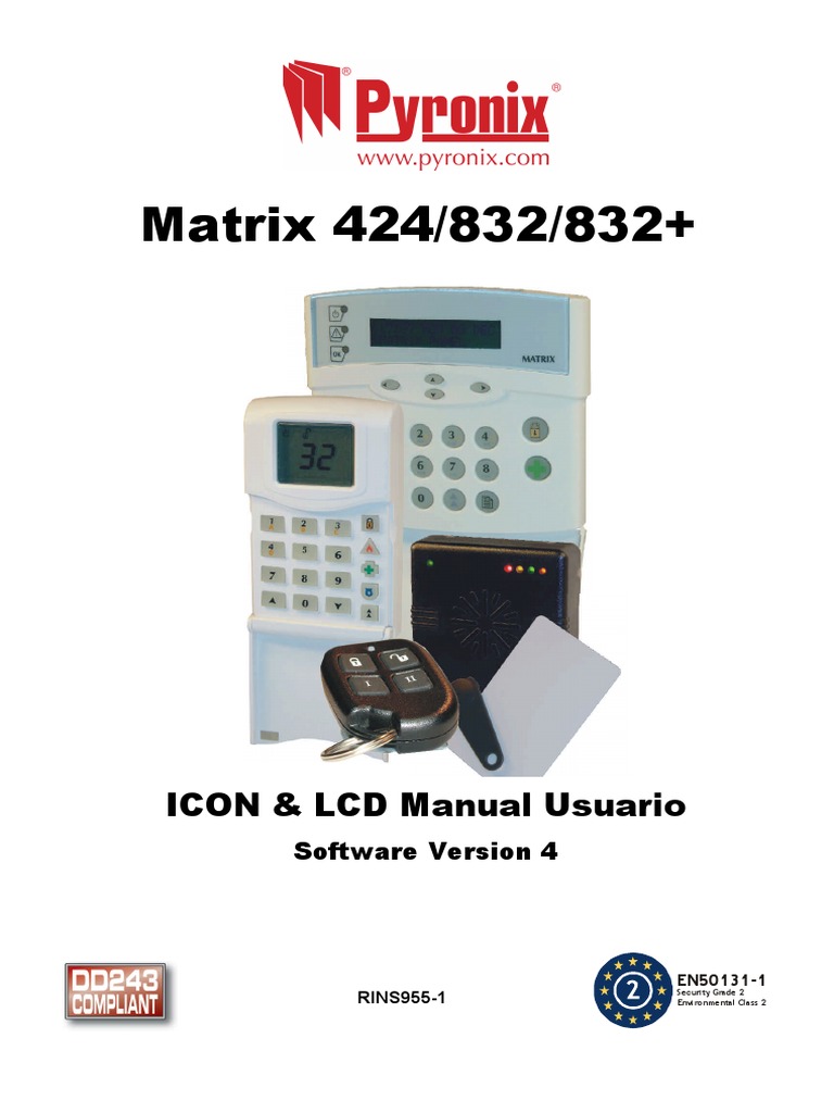 Matrix 424/832/832+: ICON & LCD Manual Usuario | PDF | Control remoto ...