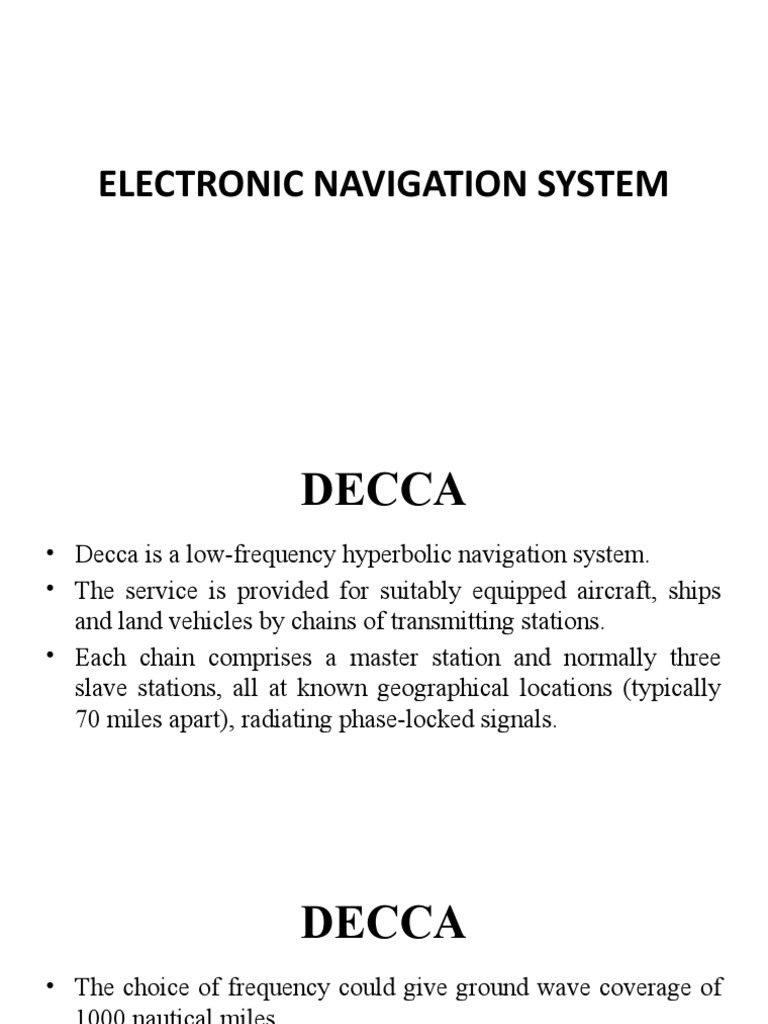 DECA ELECTRONIC NAVIGATION SYSTEM | PDF