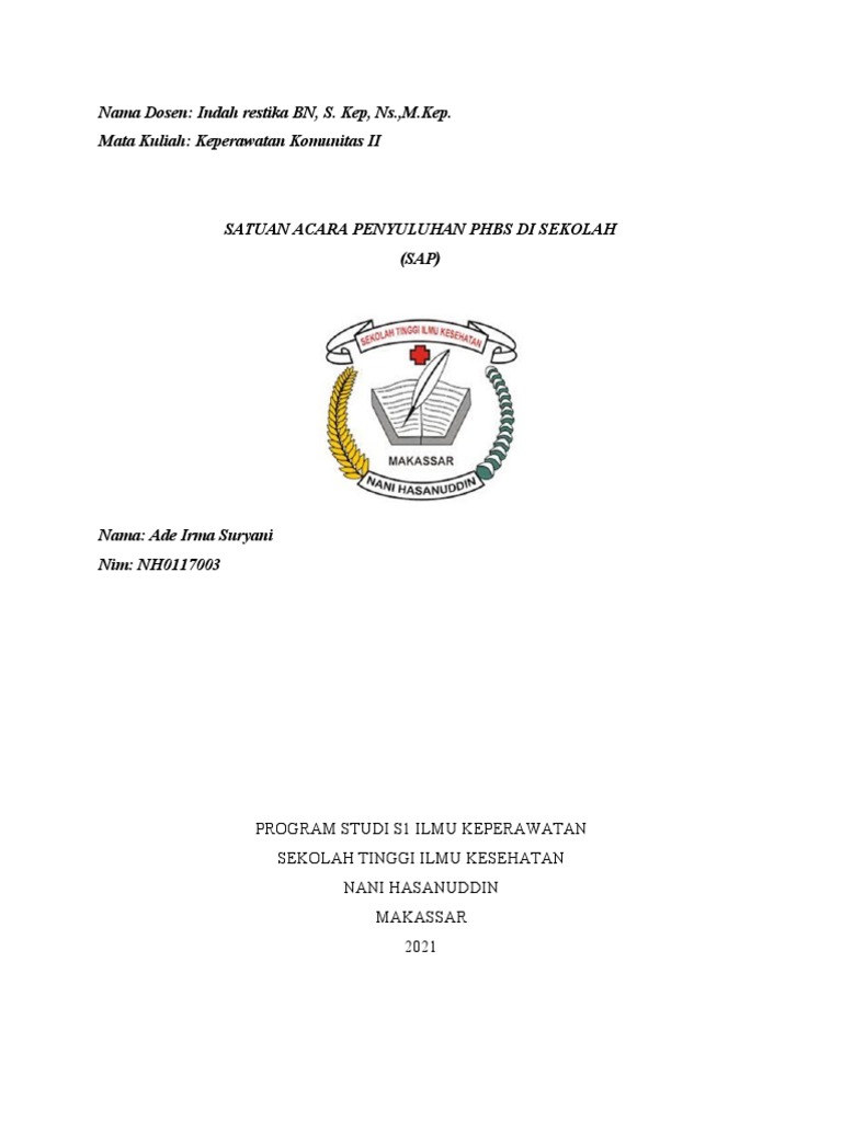 SAP Keperawatan Komunitas II | PDF