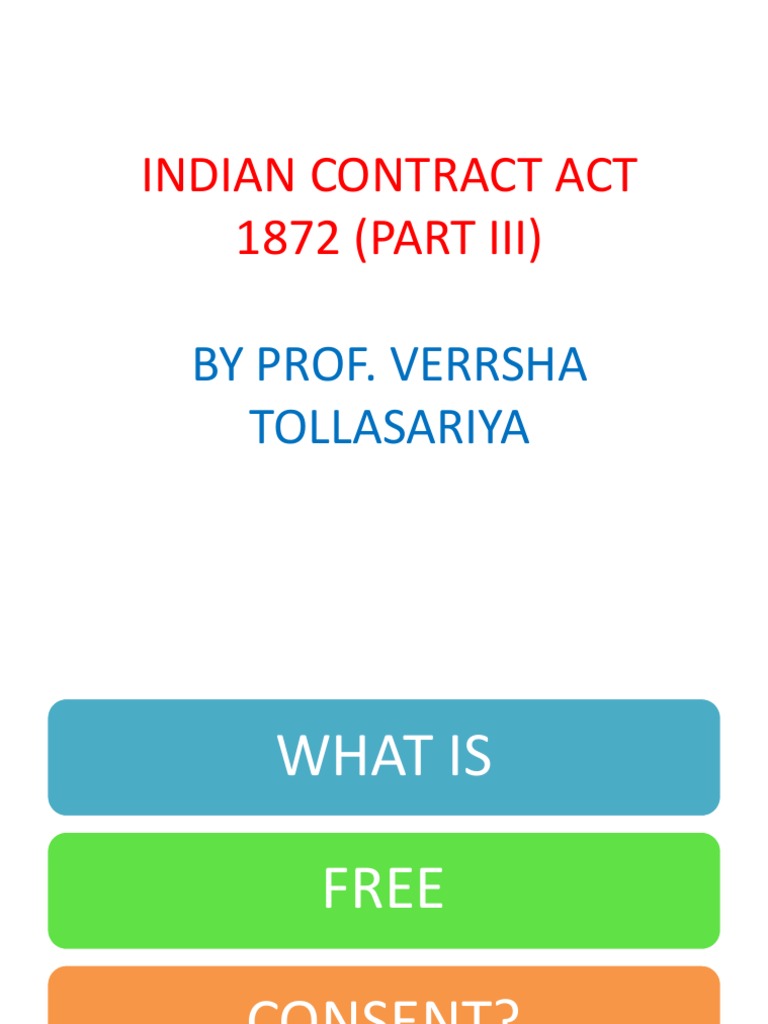 Understanding Free Consent in Contracts | PDF | Loans | Civil Law ...