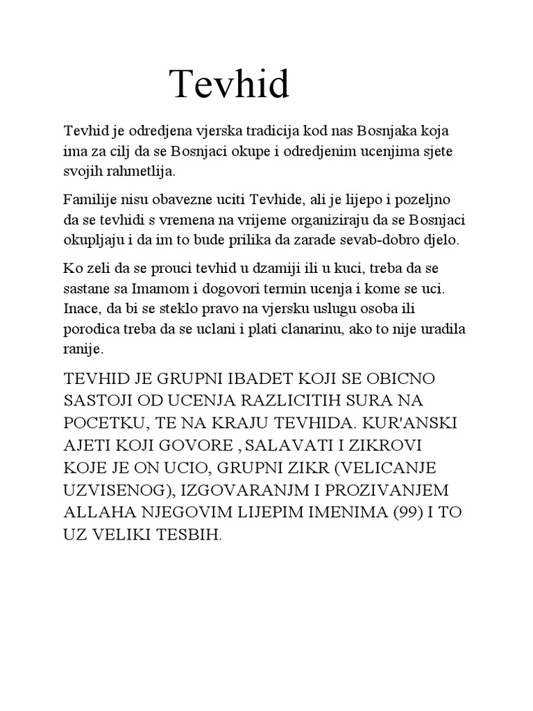 Tevhid | PDF