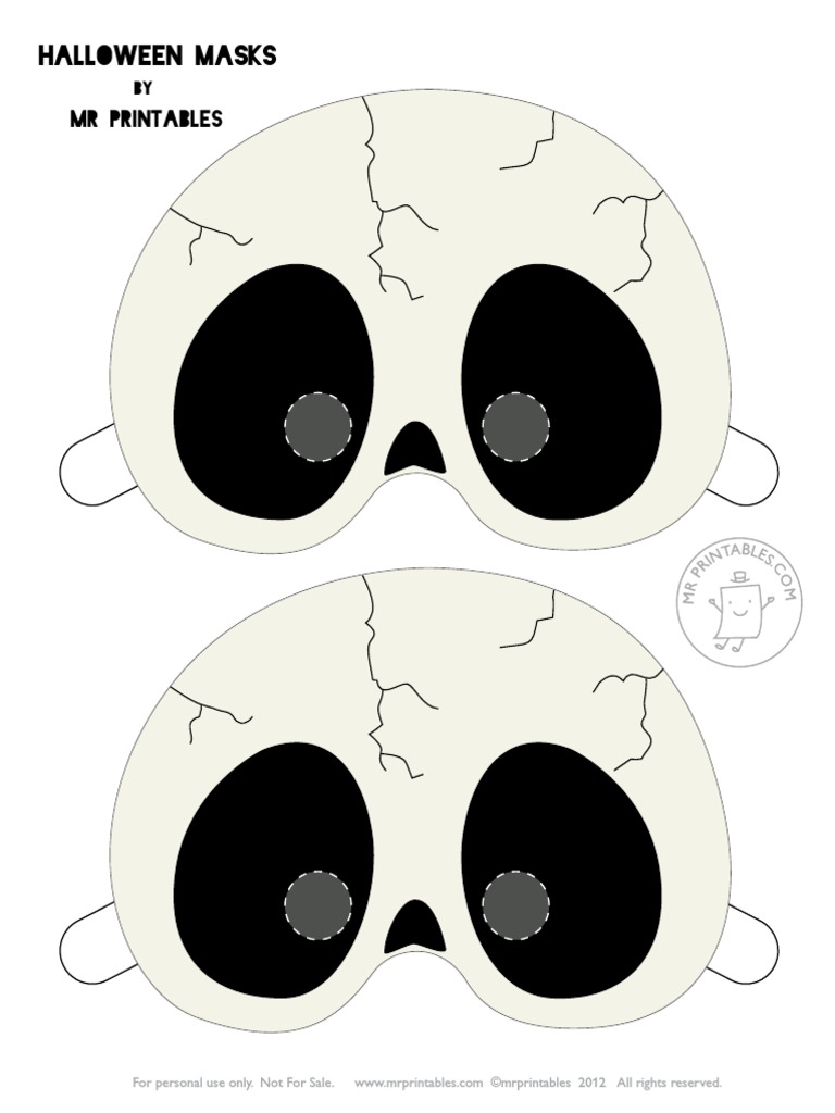 Mrprintables Printable Mask Halloween Skull | PDF