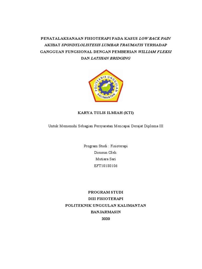 Format KTI BAB I | PDF
