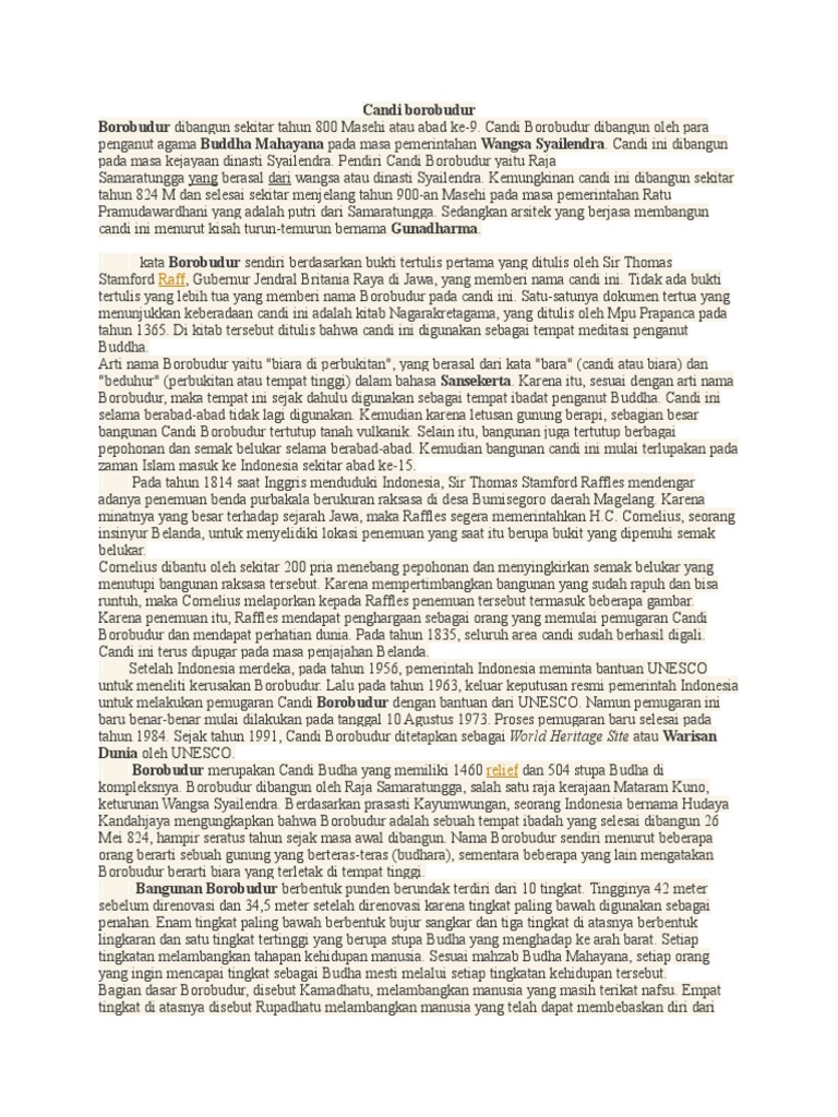 Candi Borobudur | PDF | Agama & Spiritualitas