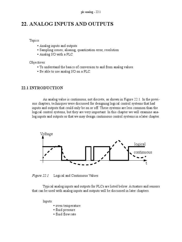 Analog Inputs and Outputs: Voltage Logical | PDF | Analog To Digital ...