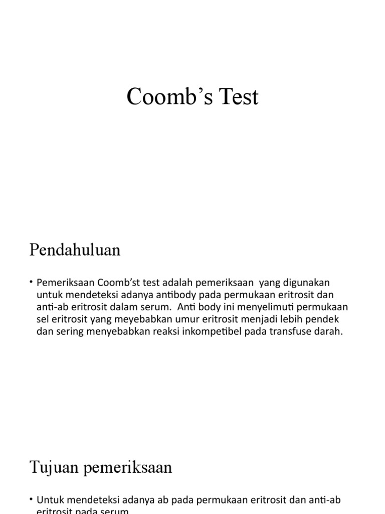 Coomb's Test | PDF