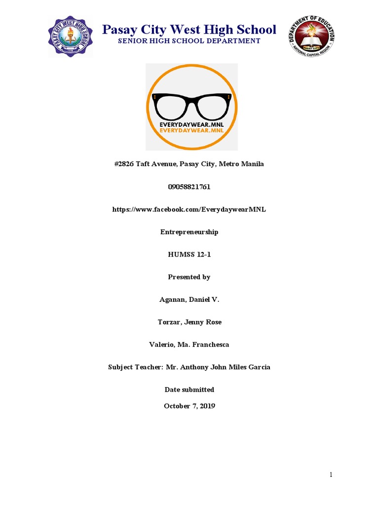 Pasay City West High School | PDF | Glasses | Sunglasses