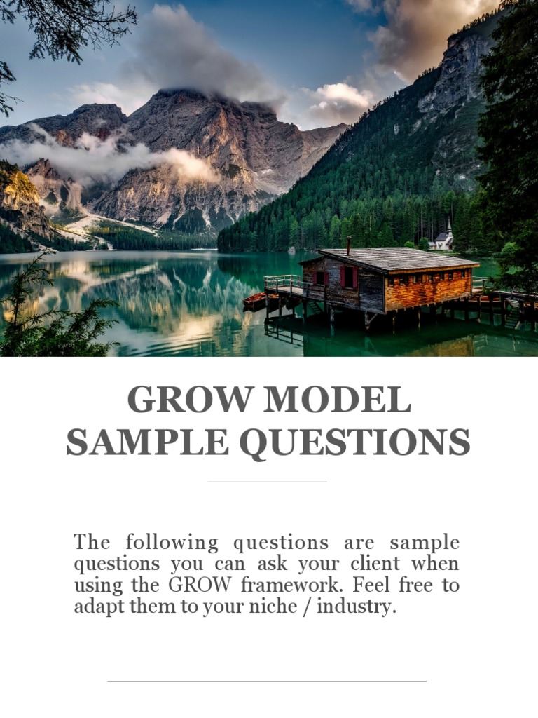 GROW Model Questions Cheat Sheet | PDF