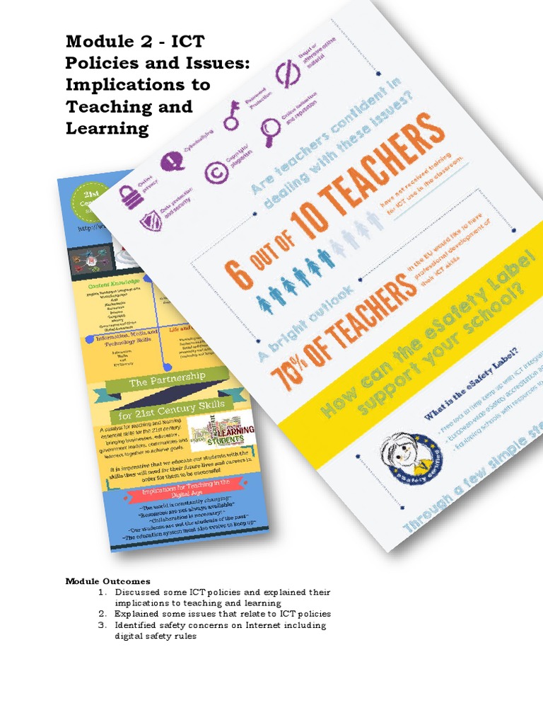 Module 2 - ICT Policies and Issues: Implications To Teaching and Learning | PDF | Information ...