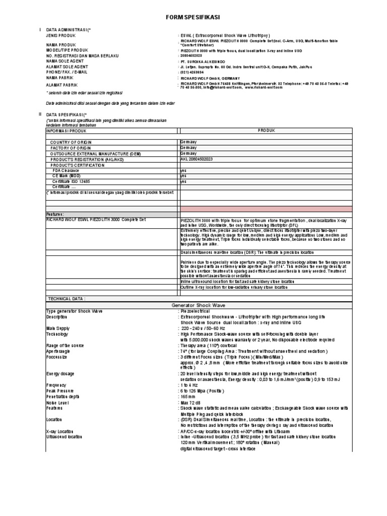 Spesifikasi Produk Eswl P3000 | PDF | Camera | Imaging