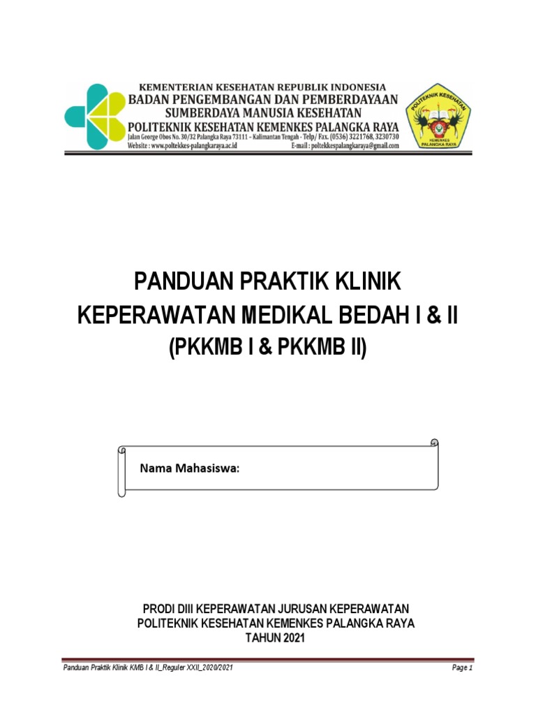 Panduan Praktek Klinik KMB II | PDF | Pengembangan Diri | Kesehatan Holistik