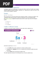 Class 7 Algebraic Expressions Question Paper | PDF
