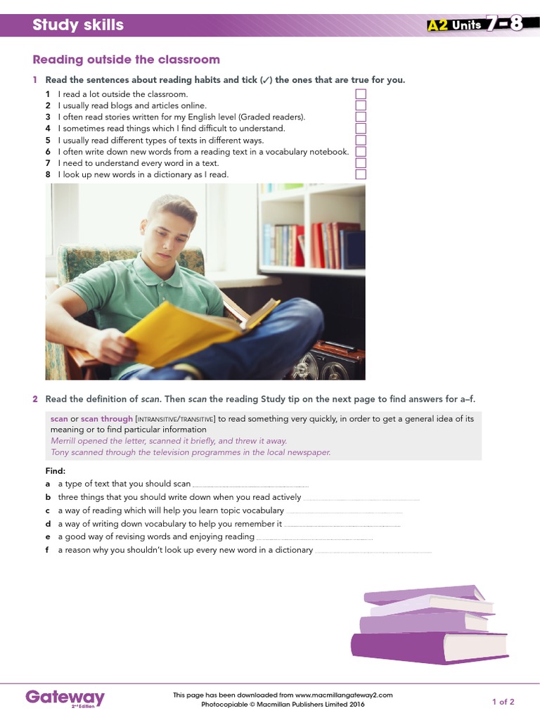 A2 UNITS 7 and 8 Study Skills | PDF | Vocabulary | Study Skills