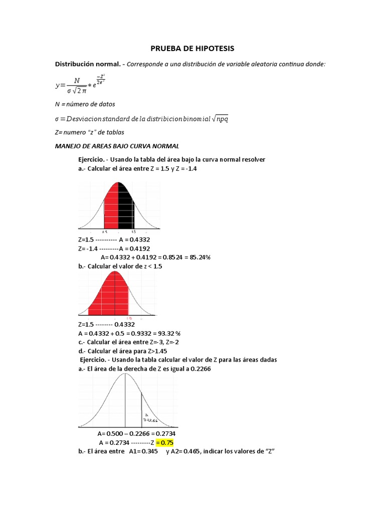 Ejercicios de PRUEBA DE HIPOTESIS | PDF