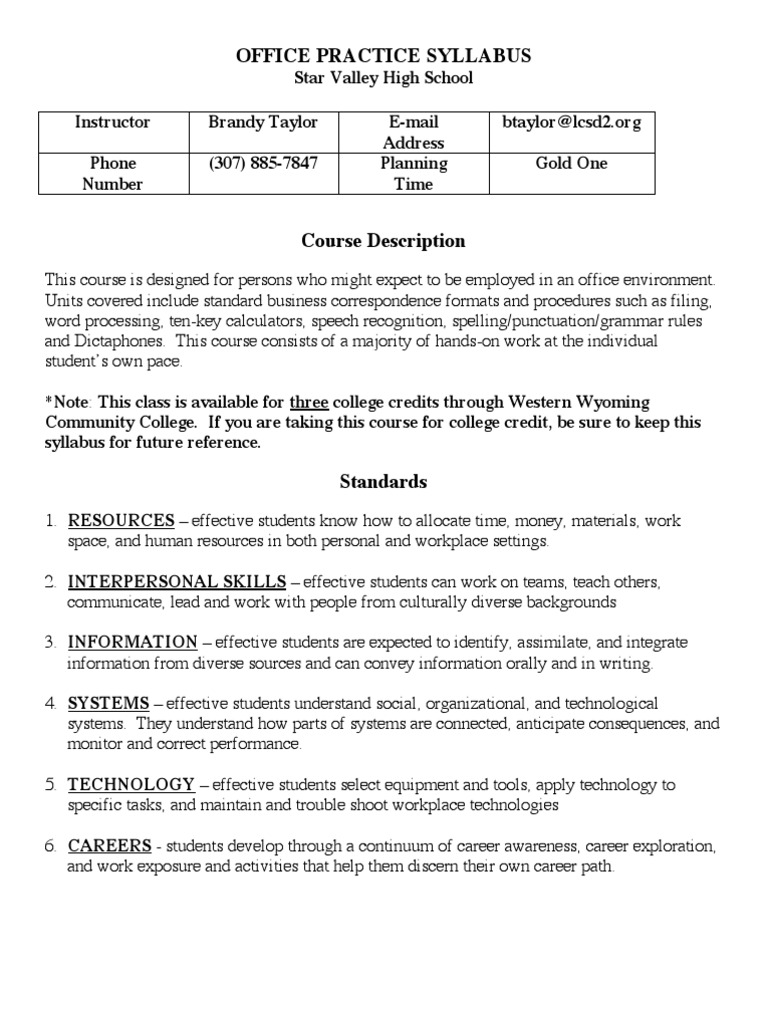 Op Syllabus 2008 | PDF | Teachers | Learning