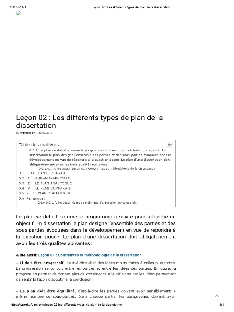 Types de plans en dissertation | PDF | Dialectique | Science