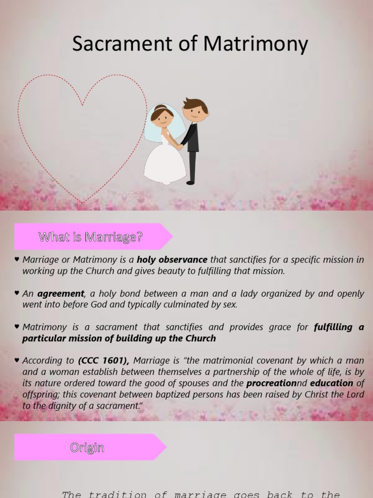Understanding the Sacrament of Matrimony | PDF | Marriage | Catholic Church