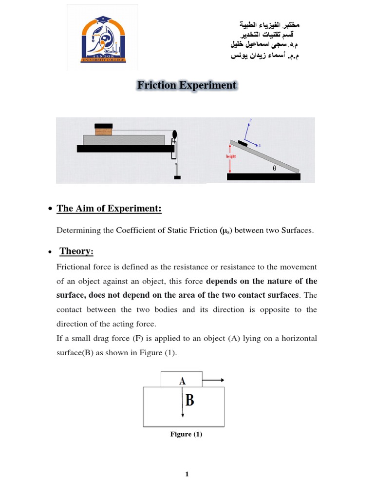 Friction Experiment | PDF | Friction | Force
