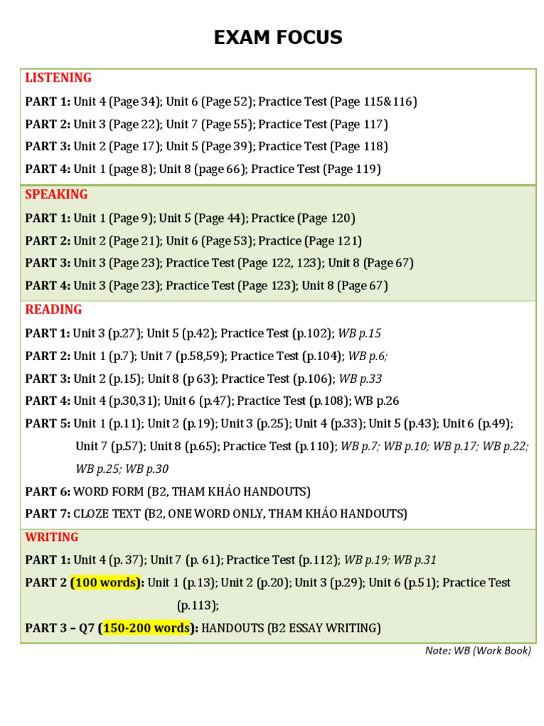 Exam Focus b2 | PDF