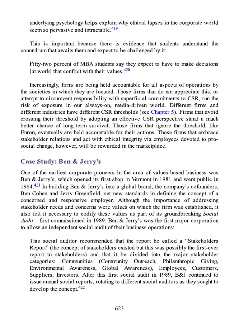 Case Study Ben and Jerry | PDF
