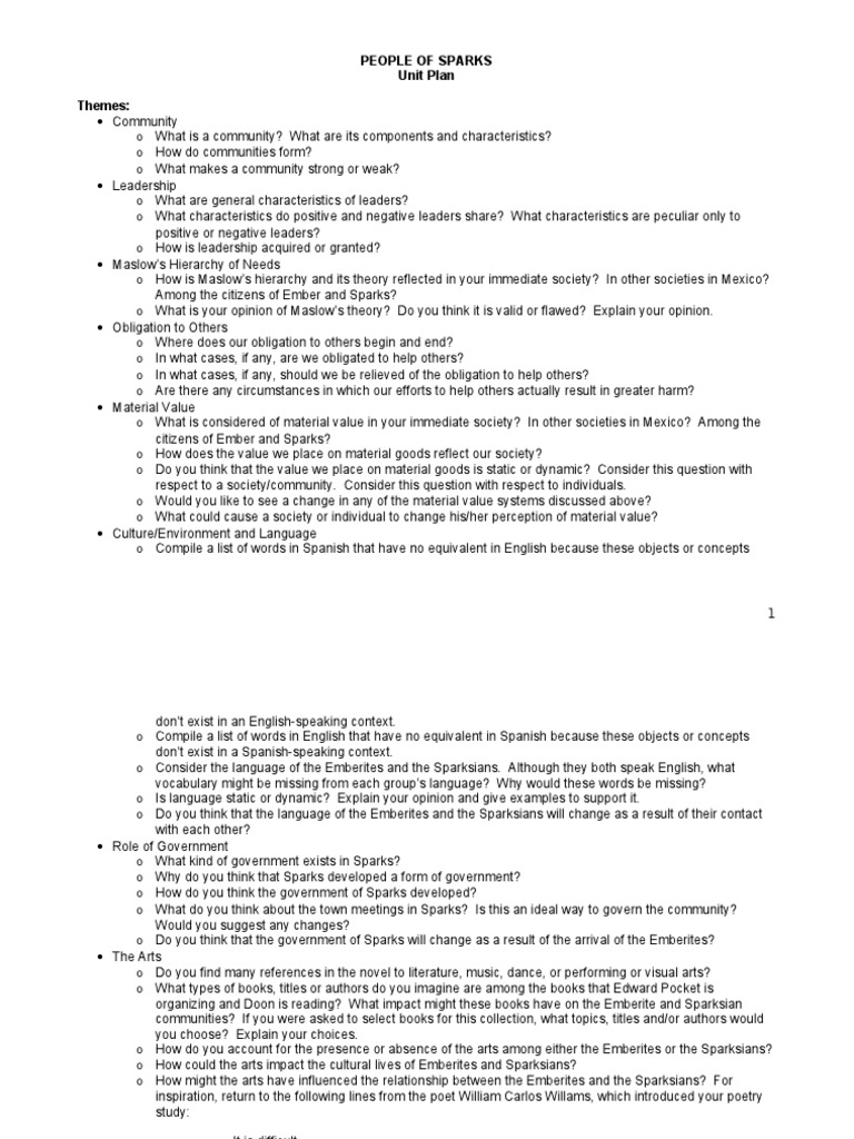 People of Sparks | PDF | Leadership | English Language