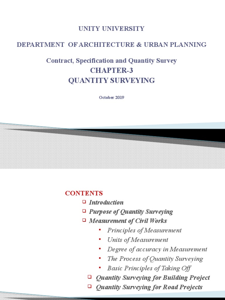 Principles of Quantity Surveying | PDF | Surveying | Measurement