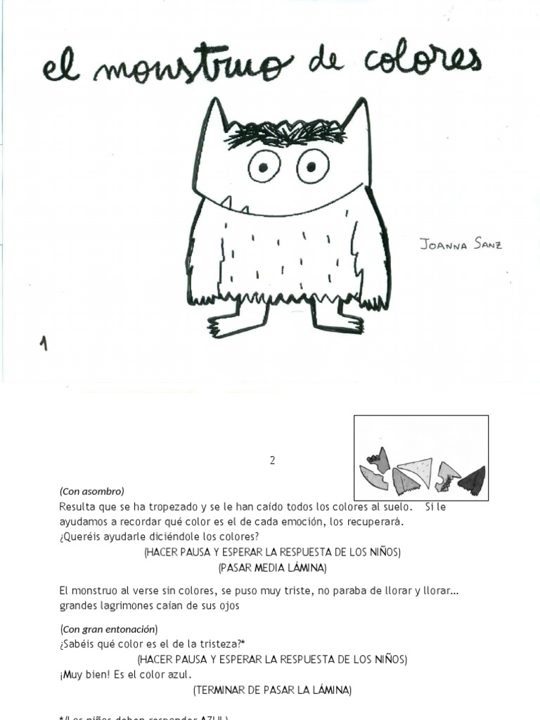Actividades con El Monstruo de Colores | PDF | Color