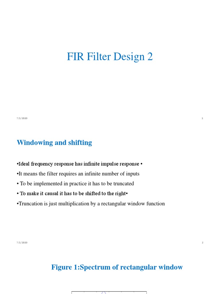 FIR Design 2 | PDF | Low Pass Filter | Telecommunications Engineering