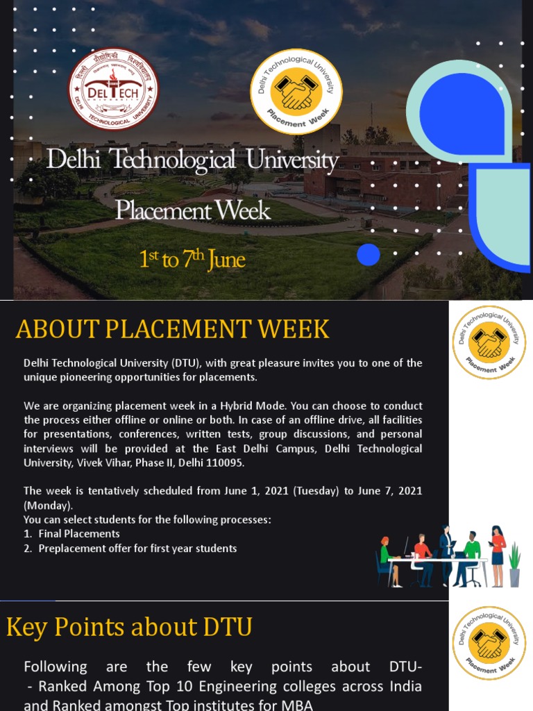 DTU Placement Week Brochure 2021 | PDF | Analytics | Master Of Business Administration