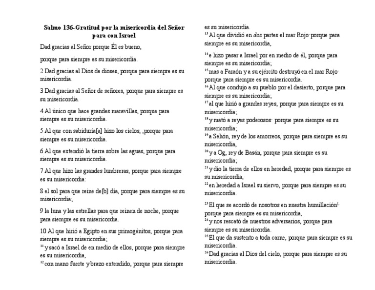 Salmo 136 CN Versiculos | PDF | Religión y creencia | Biblia