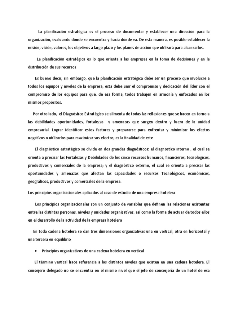 Principios Organizacionales | PDF | Planificación estratégica | Empresas