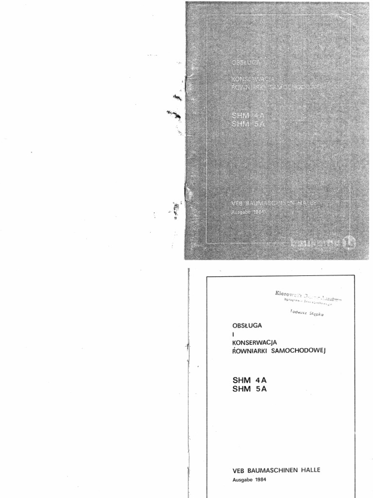 Rowniarka SHM 4A, SHM 5A12 | PDF
