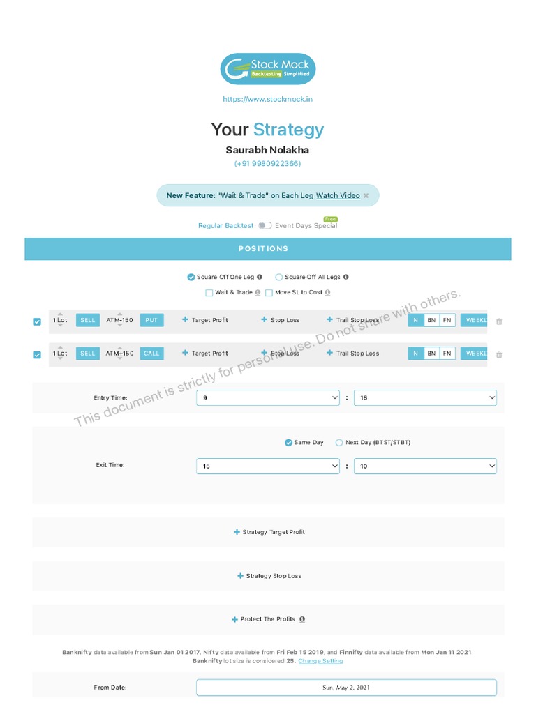 Stock Mock - Backtest Index Strategies | PDF | Equity Securities ...