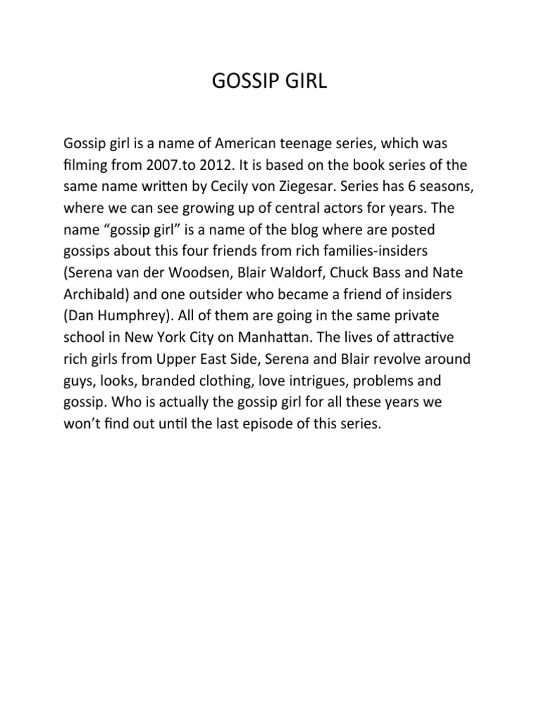 Gossip Girl | PDF