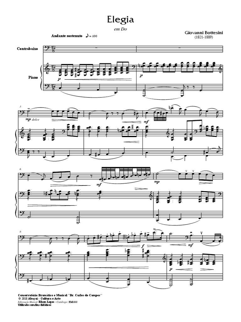 Elegia, EM1834 (Version C) - Piano | PDF