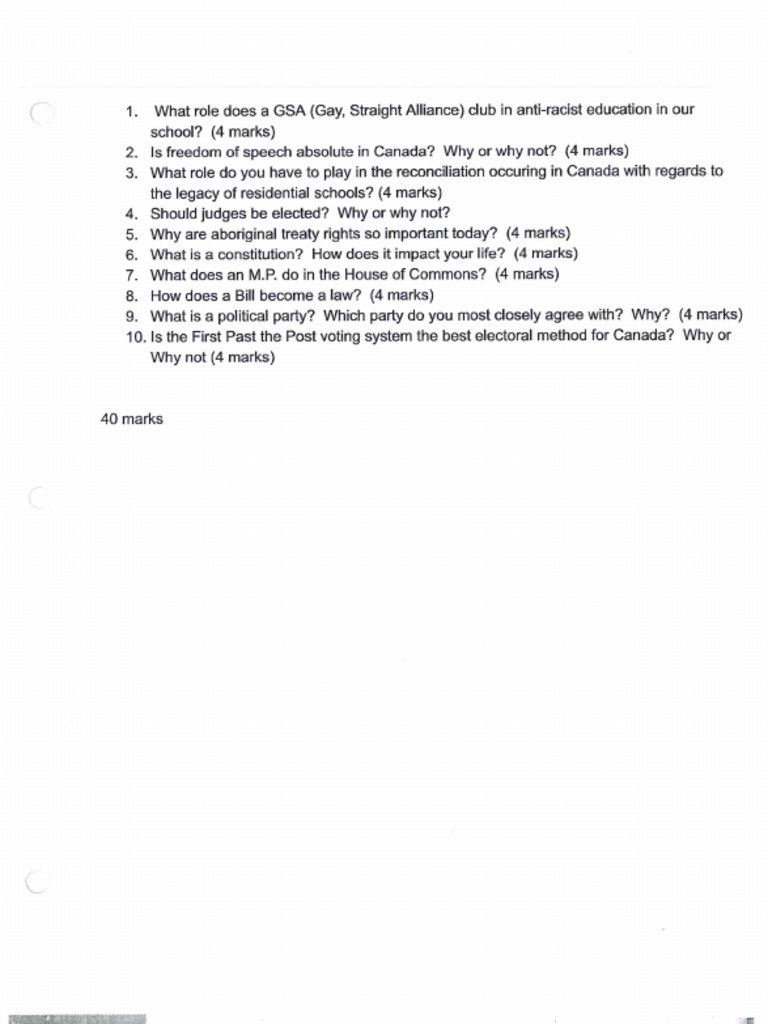 Civics in Action Textbook Qs | PDF