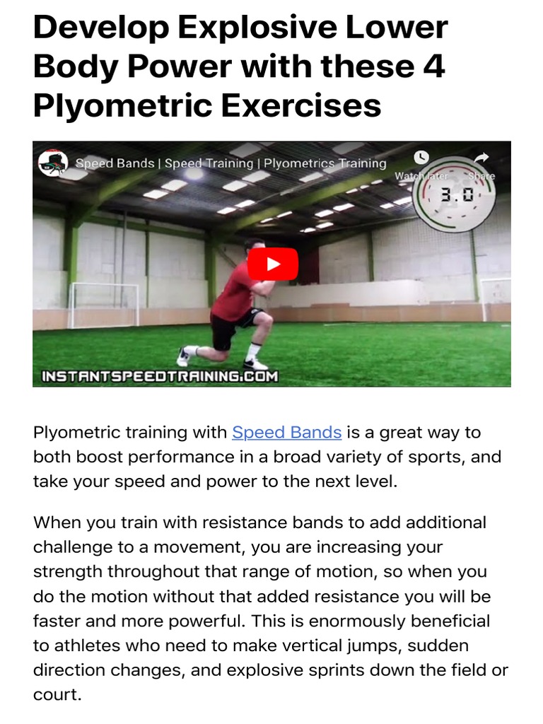 Plyometric Exercises With Speed Bands | PDF | Hobbies | Physical Exercise