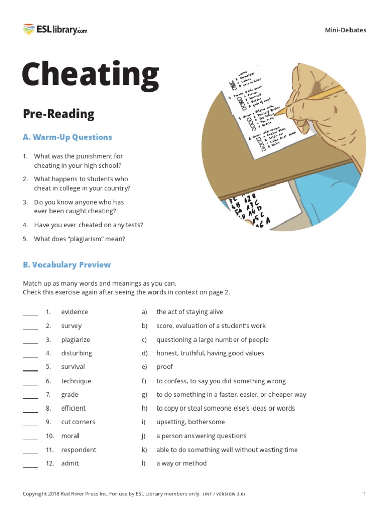 73 Cheating US Student | PDF | Plagiarism | Reading Comprehension
